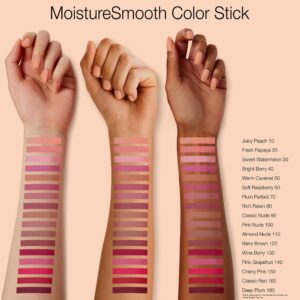 Neutrogena MoistureSmooth Color Stick for Lips, Moisturizing and Conditioning Lipstick with a Balm-Like Formula, Nourishing Shea Butter and Fruit Extracts, 90 Classic Nude,.011 oz