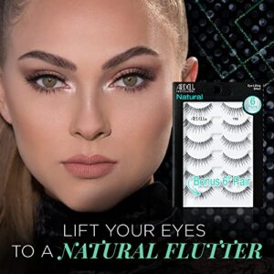 Ardell False Eyelashes, Natural 110, 5 pair + bonus pair Multipack for Eye-Lifting Effect