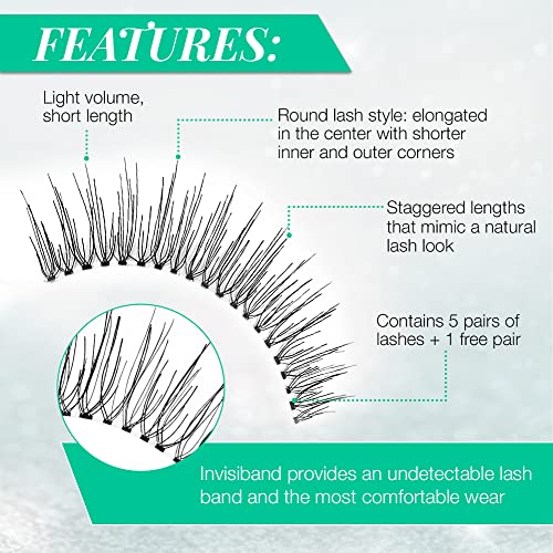 Ardell False Eyelashes, Natural 110, 5 pair + bonus pair Multipack for Eye-Lifting Effect