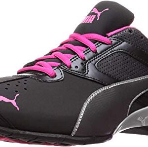 PUMA Women's TAZON 6 FM Cross Training Sneaker, Puma Black-Puma Silver-Beetroot Purple, 8.5