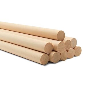 dowel rods wood sticks wooden dowel rods - 1 x 36 inch unfinished hardwood sticks - for crafts and diyers - 2 pieces by woodpeckers