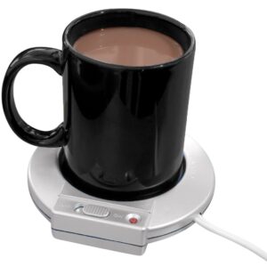 evelots electric mug warmer/heater-home/office-coffee/tea/soup-on/off switch