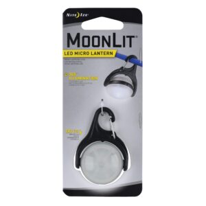 nite ize moonlit led micro lantern, mini swivel light with clip, white led