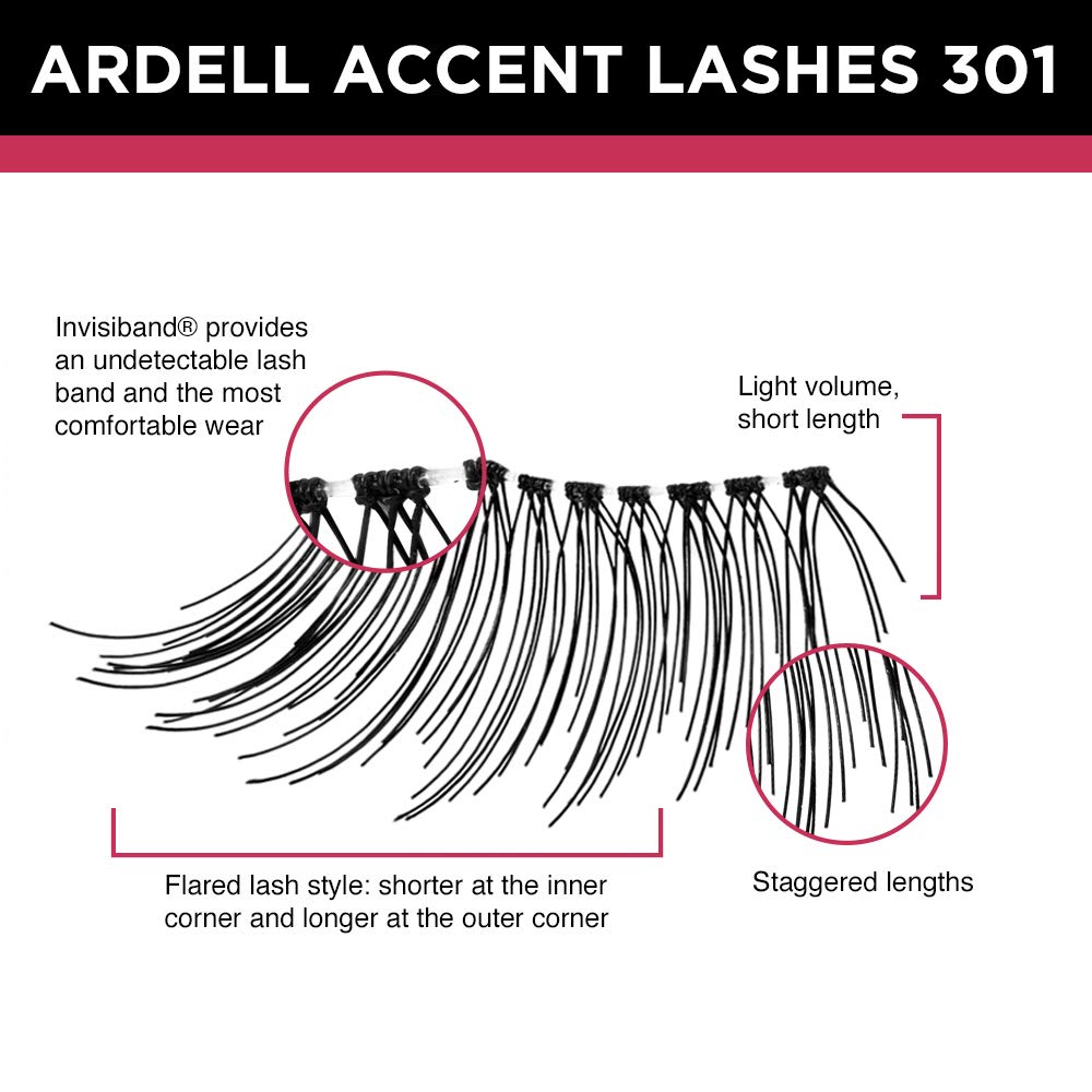 Ardell Accent Lashes, Black [301] 1 Pair