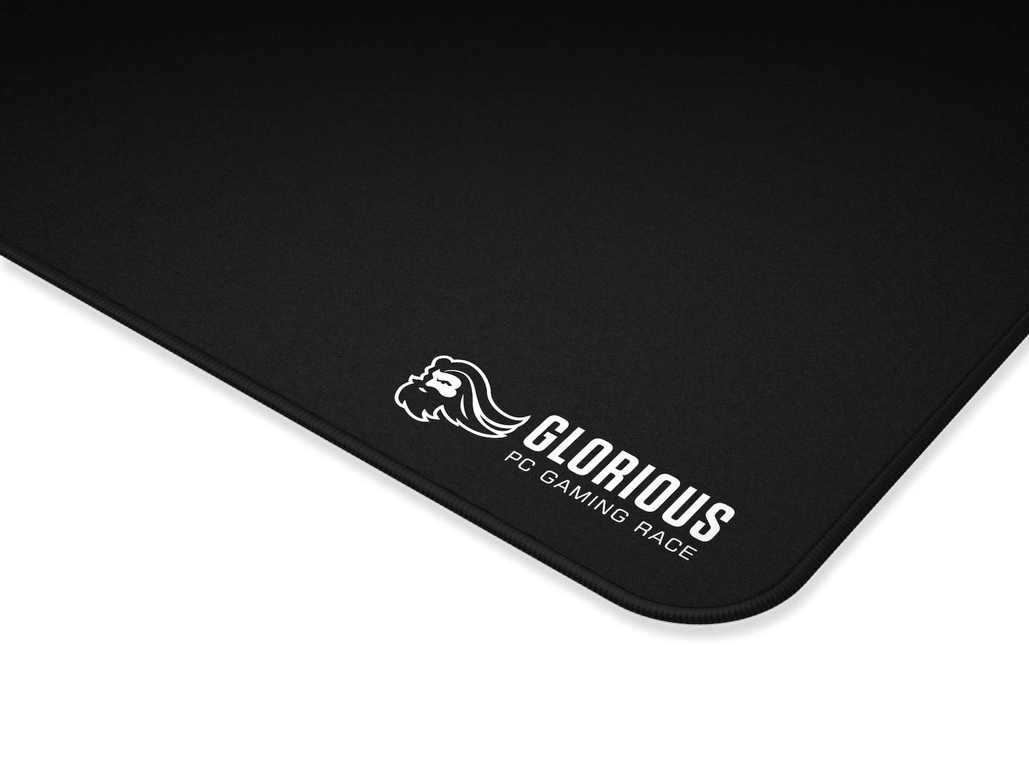 Glorious Mouse Mat/Pad - Large, Wide (XXL Extended) Black Cloth Mousepad, Stitched Edges | 18inx36in (G-XXL)