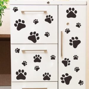 MLM Dog Paw Prints-Dog Pup Removable Vinyl Wall Sticker Decoration Décor for Children Nursery Room Home Décor Art Mural DIY