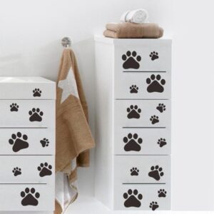 MLM Dog Paw Prints-Dog Pup Removable Vinyl Wall Sticker Decoration Décor for Children Nursery Room Home Décor Art Mural DIY