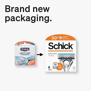 Schick Quattro Titanium Refills — Schick Quattro Refills, Men’s Razor Refills, 6 Count