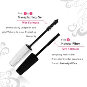 400x Silk Fiber Lash Mascara - Best for Thickening & Lengthening Eyelashes - Premium Quality, Last All Day, Waterproof, Smudge proof, Hypoallergenic - Includes Carry Case