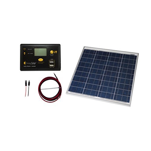 Grape Solar GS-50-KIT 50W Polycrystalline Solar Panel Charging Kit