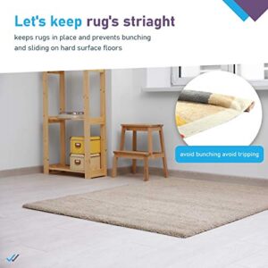 DoubleCheck Products Rug Gripper Non Slip Rug Pad Underlay Liner for Hardwood Floors Supper Grip Thick Padding Adds Cushion Prevents Sliding Size 2 X 4