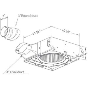 Delta BreezSlim SLM70H 70 CFM Bath Exhaust Fan with Humidity Sensor