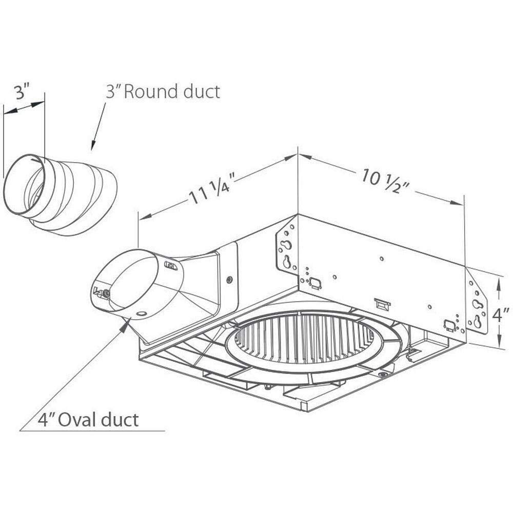 Delta BreezSlim SLM70H 70 CFM Bath Exhaust Fan with Humidity Sensor