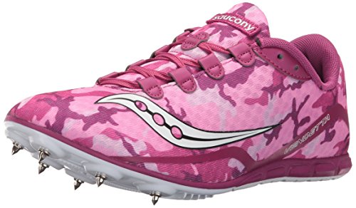 Saucony Women's Vendetta Track Shoe, Pink/White, 10.5 M US