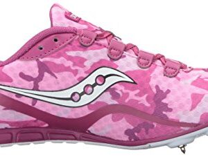 Saucony Women's Vendetta Track Shoe, Pink/White, 10.5 M US