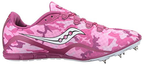 Saucony Women's Vendetta Track Shoe, Pink/White, 10.5 M US