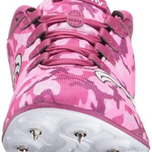 Saucony Women's Vendetta Track Shoe, Pink/White, 10.5 M US