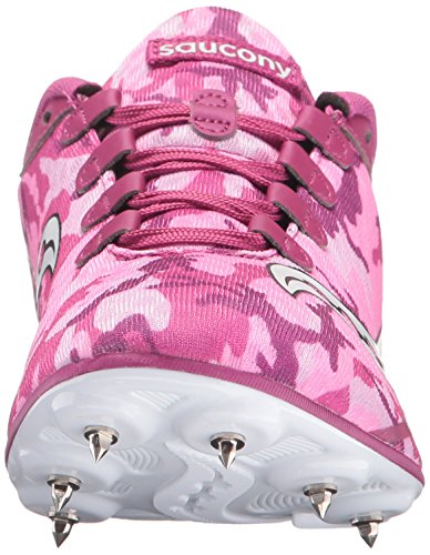 Saucony Women's Vendetta Track Shoe, Pink/White, 10.5 M US