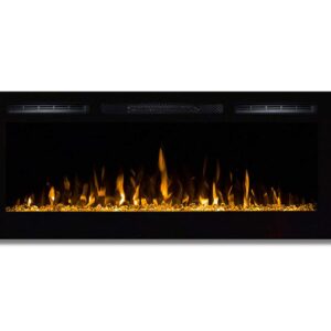 Moda Flame 50 Inch Cynergy Crystal Stone Built-in Wall Mounted Electric Fireplace