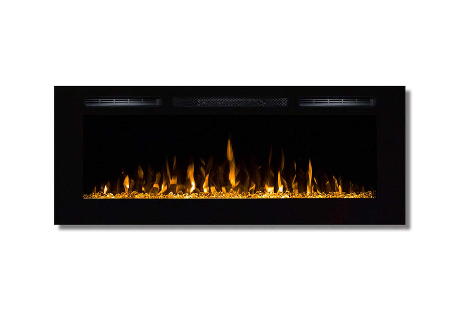 Moda Flame 50 Inch Cynergy Crystal Stone Built-in Wall Mounted Electric Fireplace