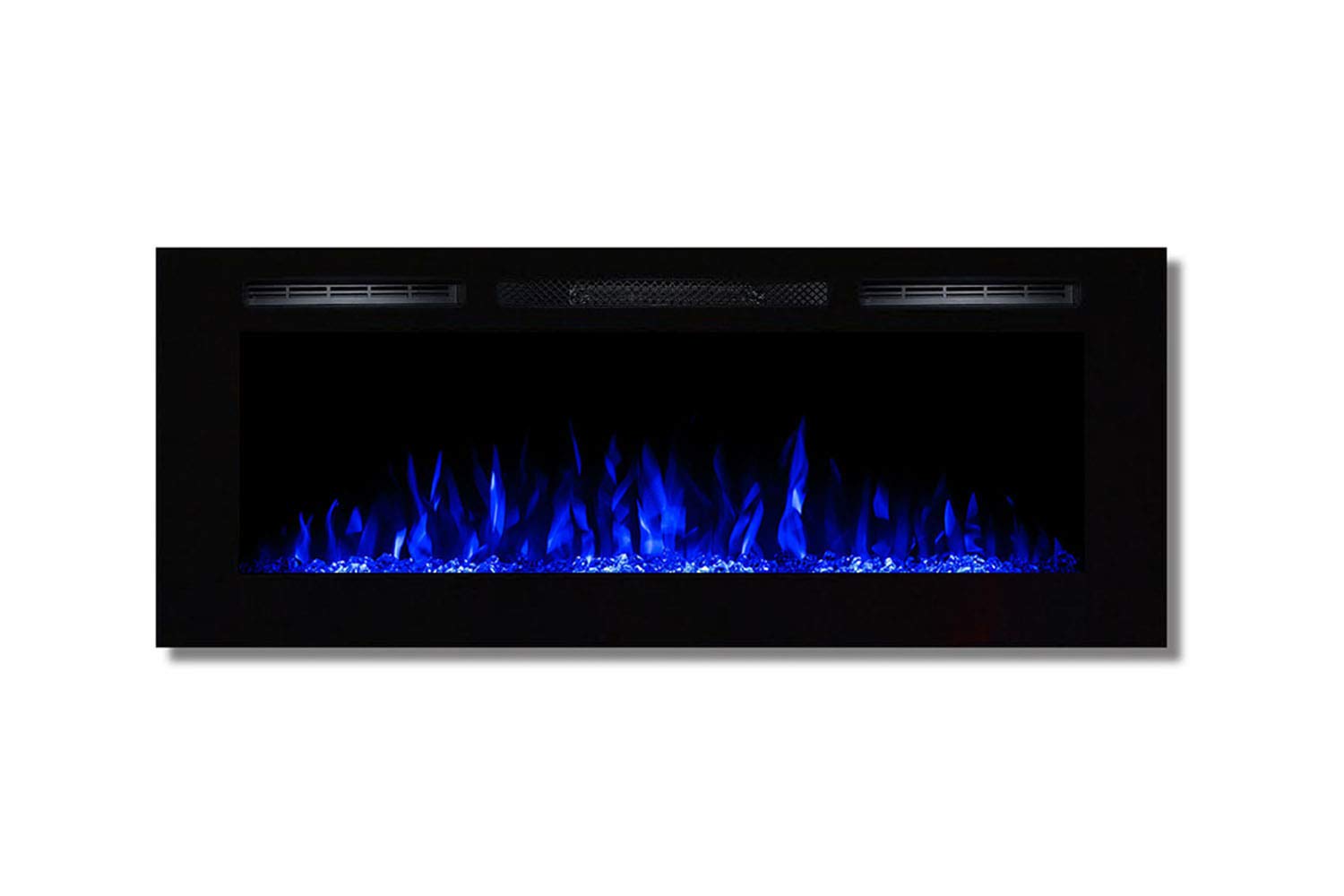 Moda Flame 50 Inch Cynergy Crystal Stone Built-in Wall Mounted Electric Fireplace