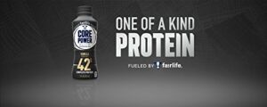 core power fairlife elite 42g high protein milk shake bottle, ready to drink for workout recovery, kosher, liquid, vanilla, 14 fl oz (pack of 12)