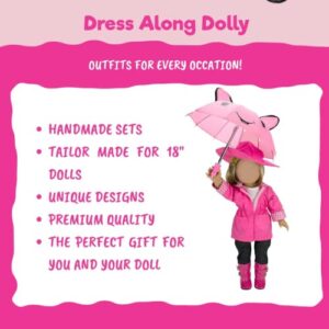 Dress Along Dolly Basketball Uniform Outfit for 18" Girl Dolls (8 Piece Set) - Includes Premium Handmade Doll Clothes & Accessories- Costume Sports Apparel for Doll, Gift for Girls Kids Birthday