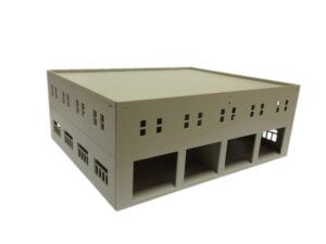 outland models train railway garage / logistics centre unpainted ho oo scale