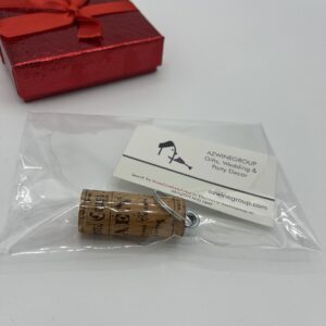 Wine Cork Floating Key Chain, single wine cork keychain- wine-KC (single keychain)