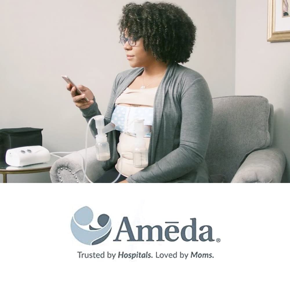 Ameda Dual HygieniKit Universal (Non-Sterile) Milk Collection System | Hands Free Breast Pump Accessories | for Platinum or Elite Breast Pumps | NOT Recommended with MYA Joy, MYA Joy Plus or Pearl