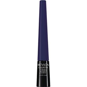 revlon skinny liquid eyeliner, colorstay eye makeup, waterproof, smudge-proof, longwearing with ultra-fine tip, navy shock, 0.08 oz