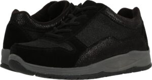 drew shoe tuscany women's therapeutic diabetic extra depth shoe: black/combo 5 x-wide (2e) lace