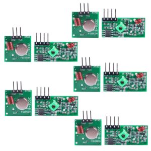 hiletgo 5 sets 433m transmitter + receiver kit high frequency super regenerative transceiver module for burglar alarm