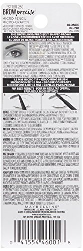 Maybelline Brow Precise Micro Eyebrow Pencil Makeup, Blonde, 0.002 oz.