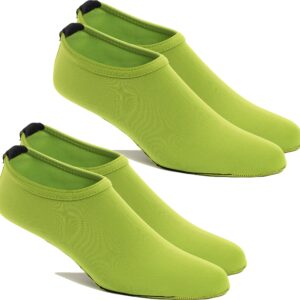 FUN TOES Skin Water Shoes (Large Women 6.5-8, Men 5.5-7, Green)