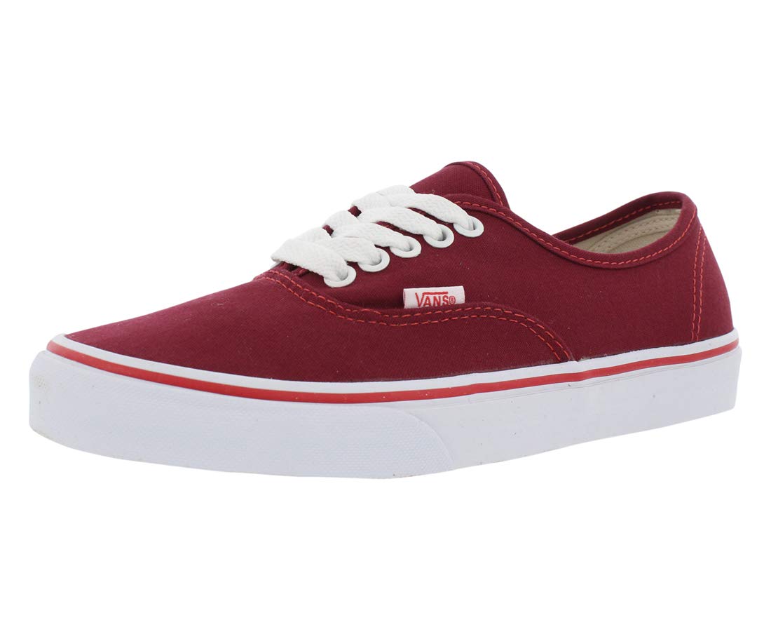 Vans Authentic Mens Red Canvas Lace Up Sneakers Shoes 7