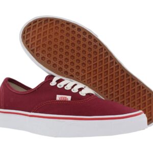 Vans Authentic Mens Red Canvas Lace Up Sneakers Shoes 7