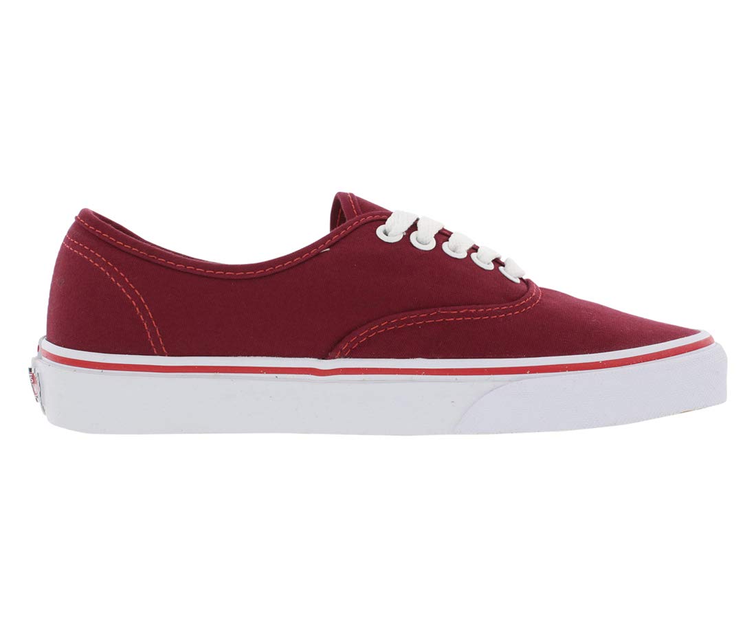 Vans Authentic Mens Red Canvas Lace Up Sneakers Shoes 7