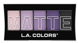 l.a. colors 5 color matte eyeshadow, purple cashmere, cem473