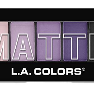 L.A. Colors 5 Color Matte Eyeshadow, Purple Cashmere, CEM473