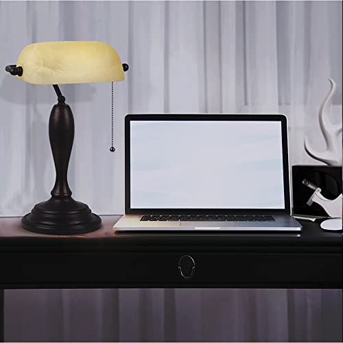 Catalina Lighting Traditional Desk Lamp, Classic Bronze, Smart Home Capable for Home Office, Dorm, Apartment, Corded with Adjustable Lighting