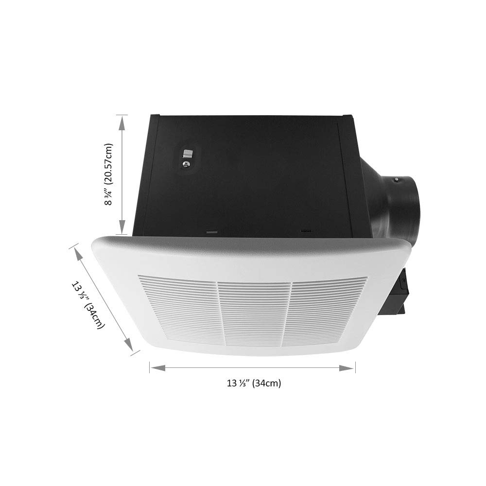 BV Bathroom Fan Ultra-Quiet Bathroom Ventilation & Exhaust Fan, Bathroom Ceiling Fan, Residential Remodel Energy-Saving Ceiling Mount Fan (No Attic Access Required) (150 CFM)