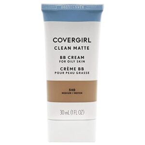 covergirl - clean matte bb cream, oil-free, long-lasting, sensitive skin, lightweight, 100% cruelty-free