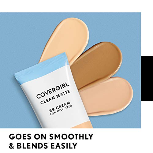 COVERGIRL - Clean Matte BB Cream, Oil-Free, Long-Lasting, Sensitive Skin, Lightweight, 100% Cruelty-Free