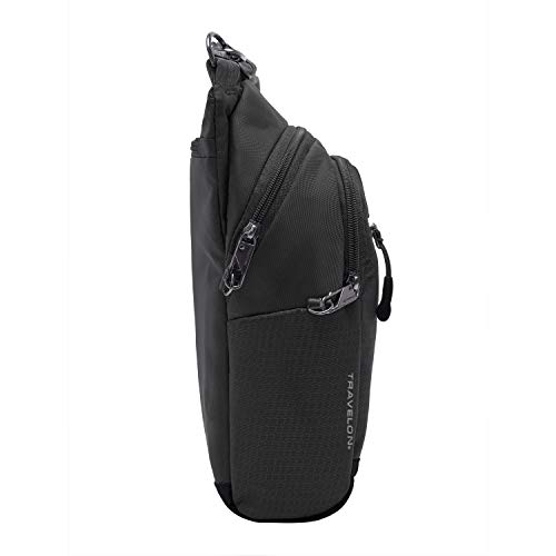 Travelon Anti-Theft Active Tour Bag, Black, 9 x 11 x 3.5