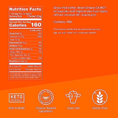 Bulletproof InstaMix Original Unflavored Keto Coffee Creamer Packets, Pack of 14, Powdered Grass-Fed Butter and Brain Octane C8 MCT Oil