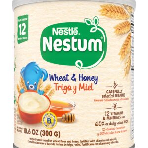 Nestle Nestum Infant Cereal, Wheat & Honey, Made for 12 Months & Up, 10.6 Ounce Canister (Pack of 2)