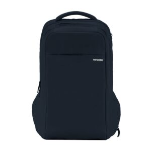 incase icon durable travel backpack + laptop bag made with strong 840 nylon - fits 16-inch laptop - compact carry on backpack for travel (19 x 13 x 9 in) - navy blue