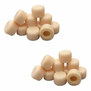 renovators supply door stoppers almond premium silicone stopper tips 1/4" inner diameter door stopper bumper caps 10 replacement tip ends for absorbing shock wall and floor protector pack of 2