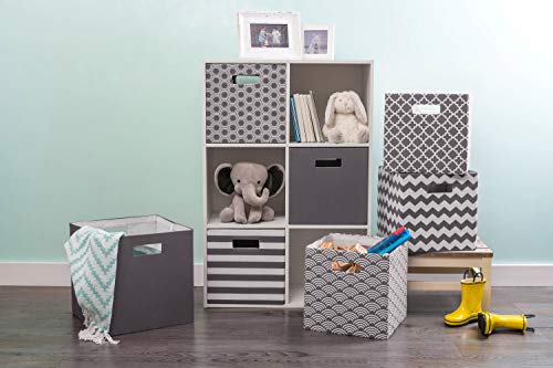 DII Collapsible Polyester Storage Cube, Honeycomb, Gray, Small